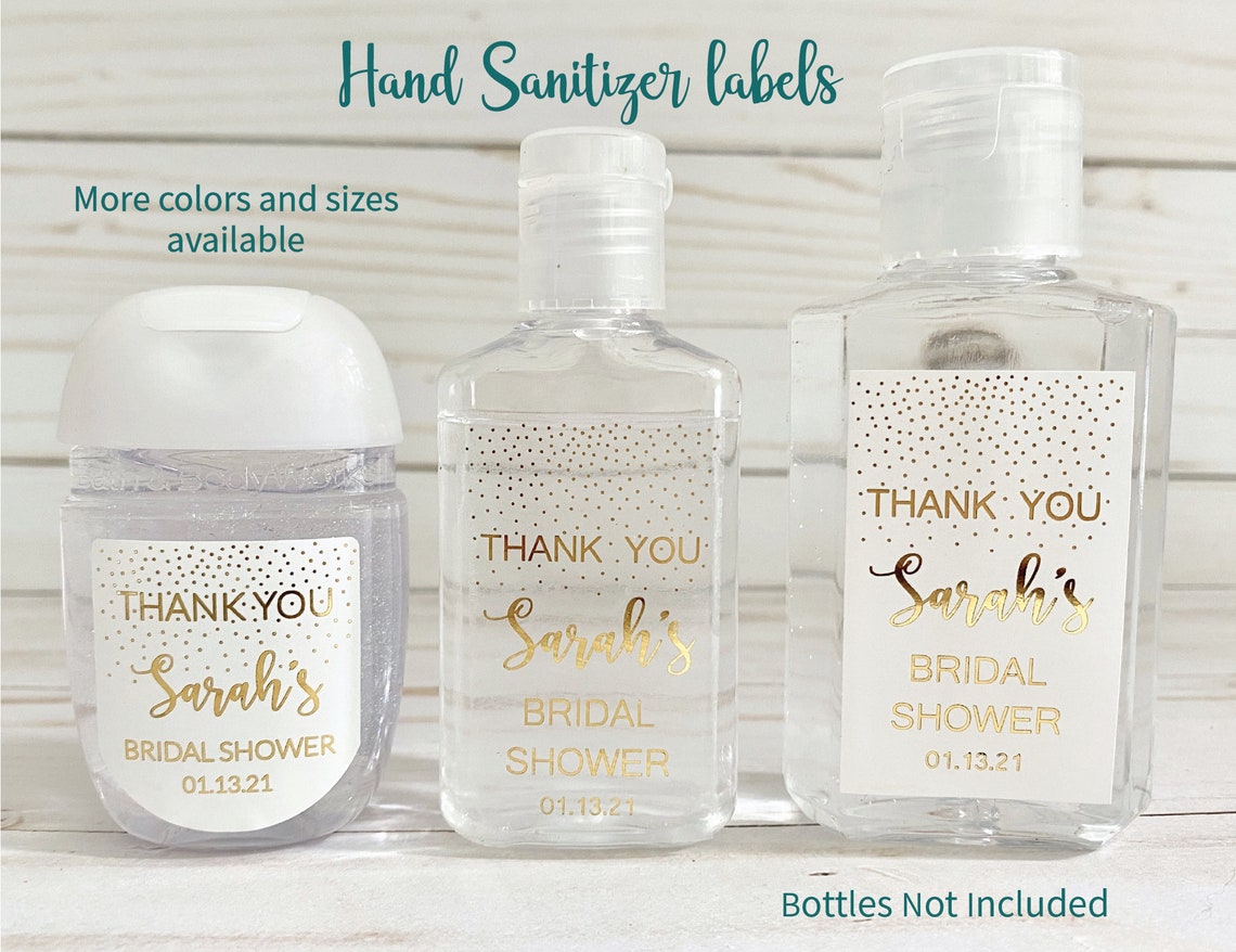 30 Personalized Hand Sanitizer Labels/personalized Real Foil - Etsy