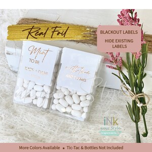 Personalized Real Foil Wedding Tic Tac® Labels/wedding Favor Labels/tic ...
