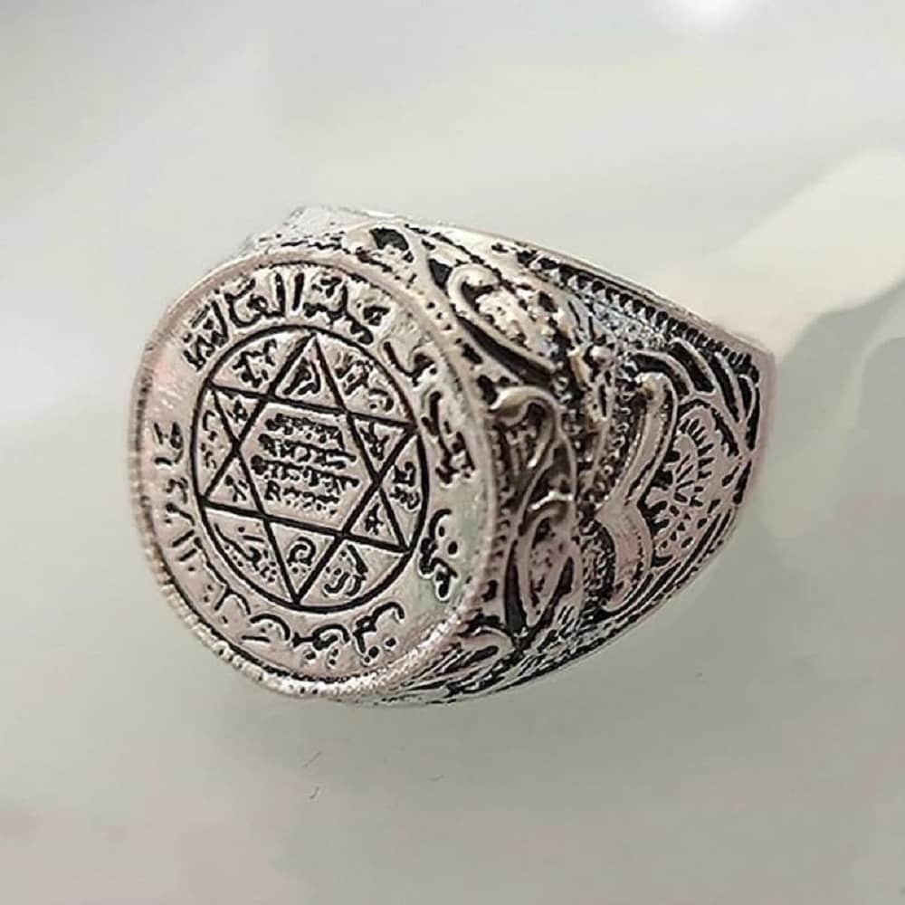 The Seal of Solomon Islamic Star Ring for Muslim Men Islam Ring - Etsy
