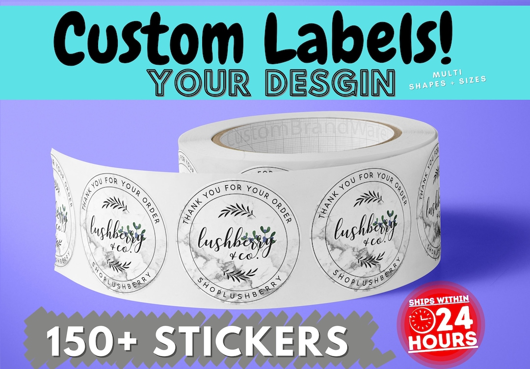 100+ Custom Labels: Roll Stickers, Your Design Printed - Etsy