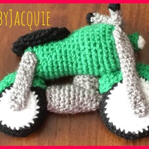Crocheted Stuffed Motorcycle Toy: Interactive Pretend Play - Etsy