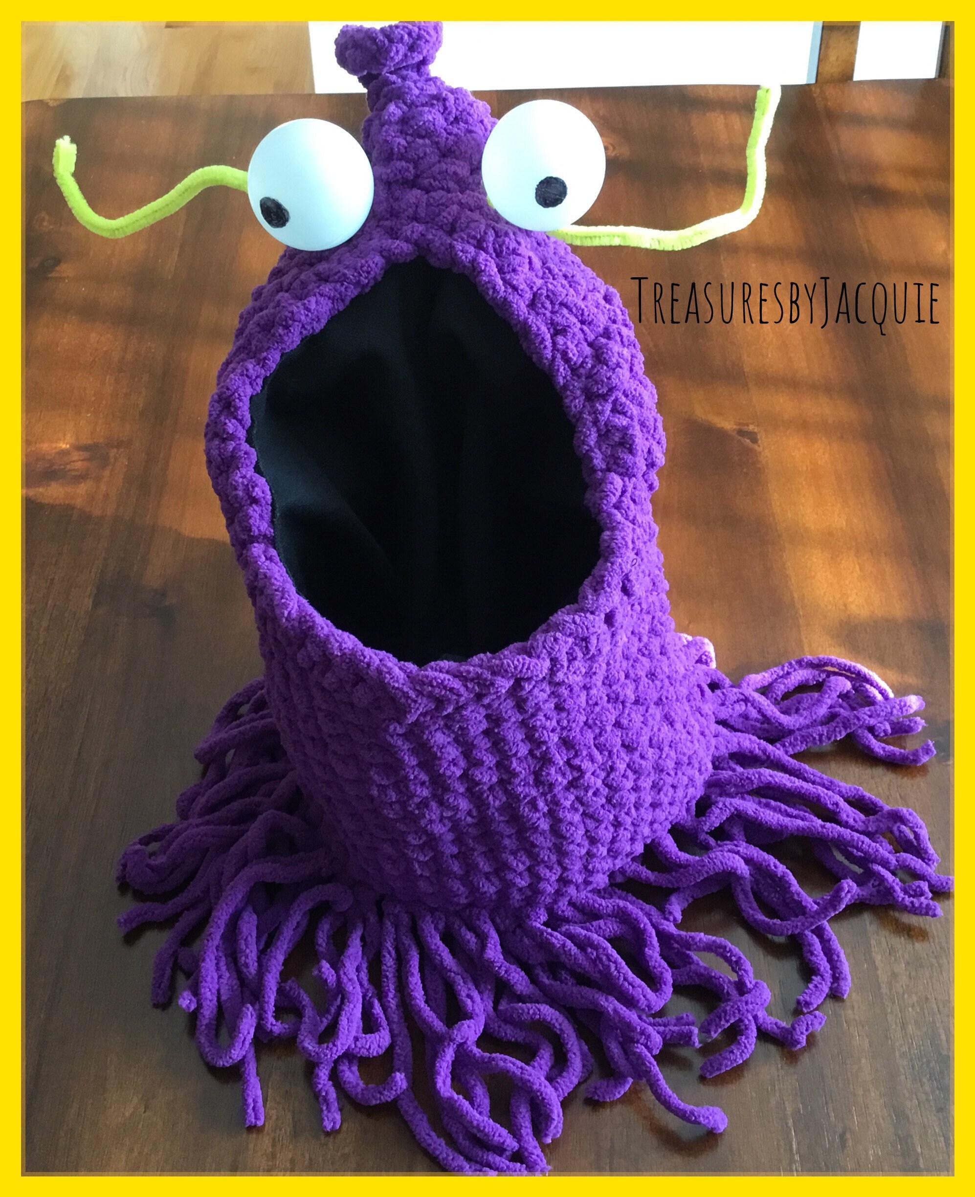 Crocheted hanging monster storage bags toy organizer bag | Etsy