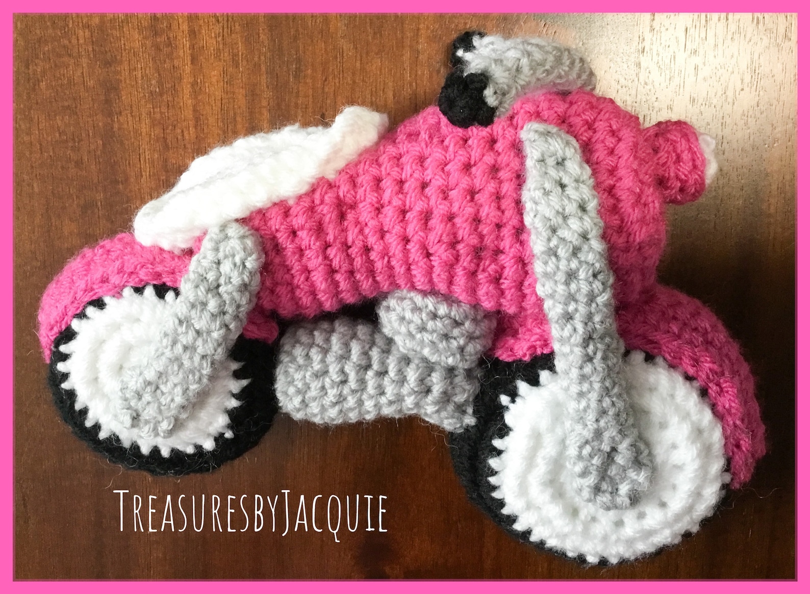 Crocheted Stuffed Motorcycle Toy: Interactive Pretend Play - Etsy