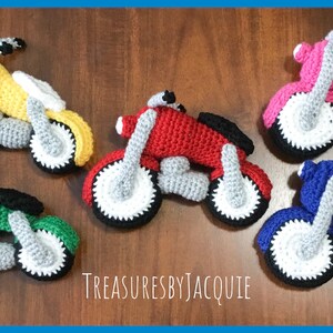 Crocheted Stuffed Motorcycle Toy: Interactive Pretend Play - Etsy