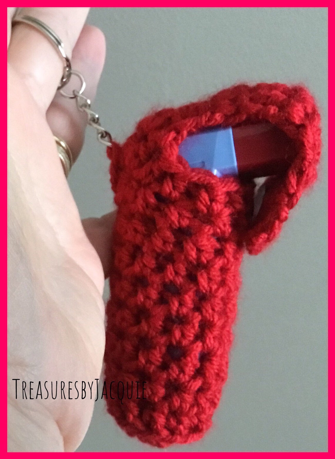 Crocheted inhaler necklace inhaler keychain inhaler holder | Etsy