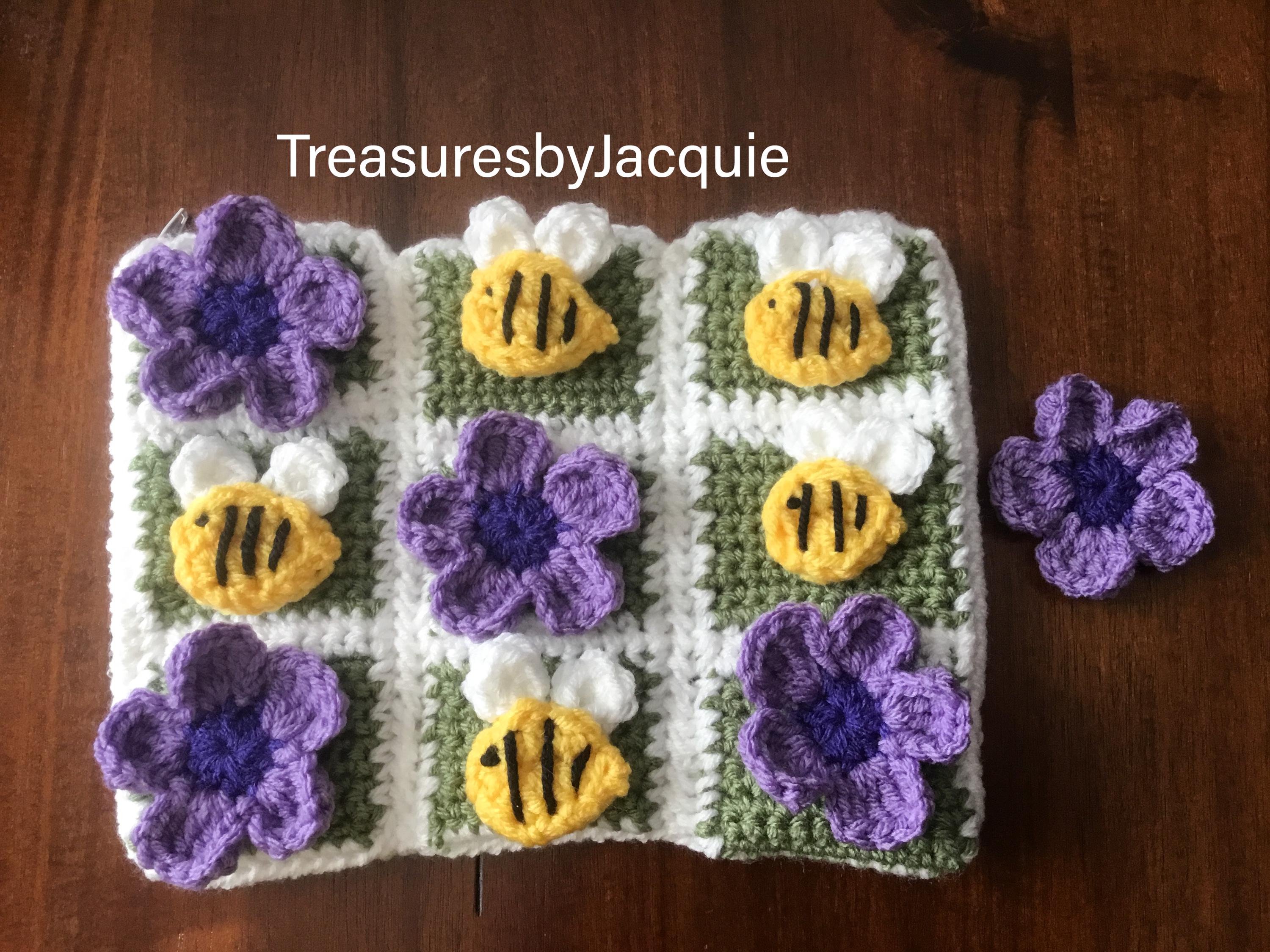 Crochet Spring Tic Tac Toe Set, Bees and Flowers Tic Tac Toe, Easter ...