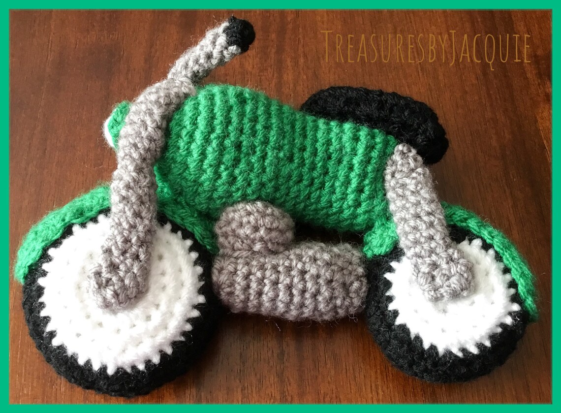 Crocheted stuffed motorcycle toy motorcycle toy pretend | Etsy