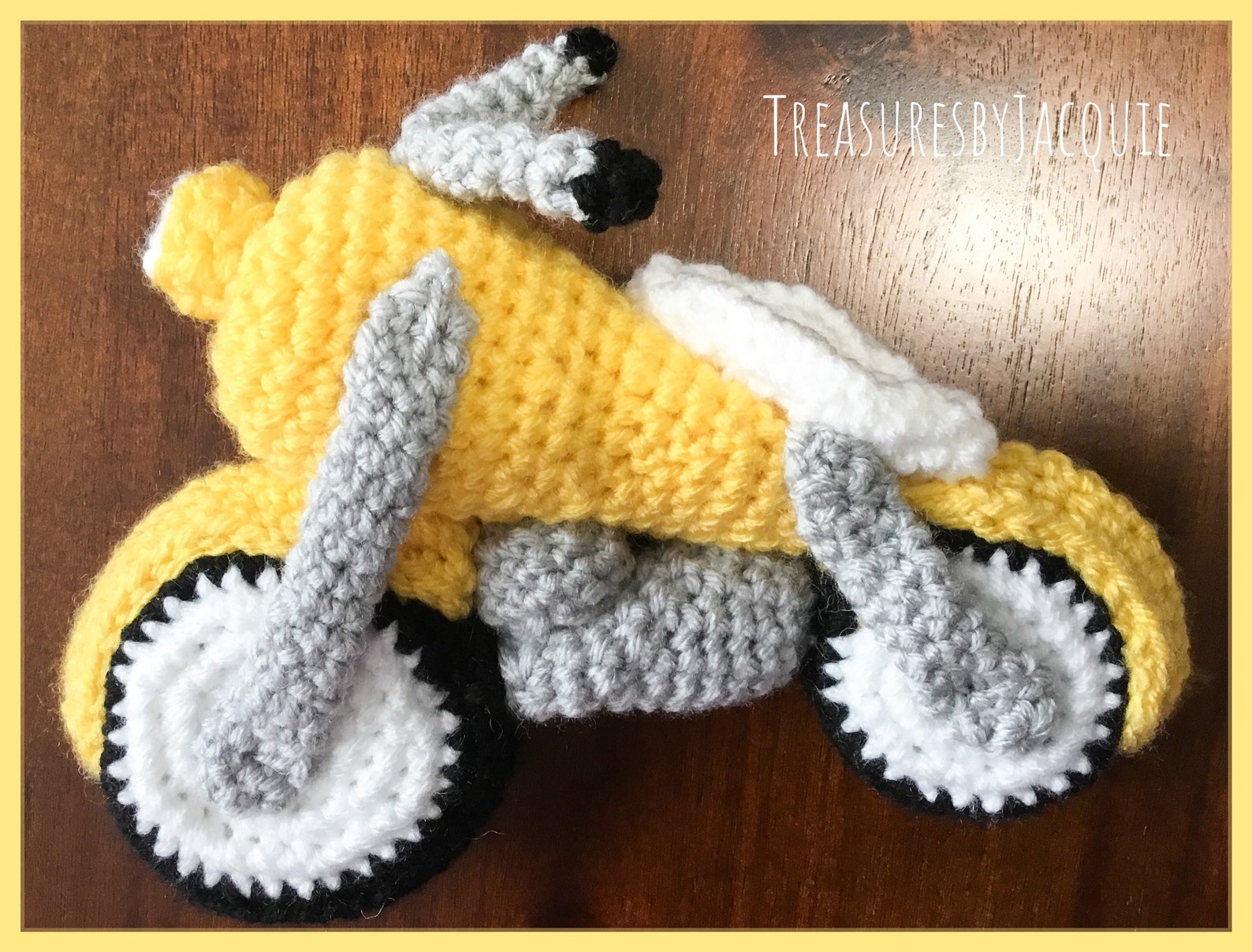 Crocheted Stuffed Motorcycle Toy: Interactive Pretend Play - Etsy