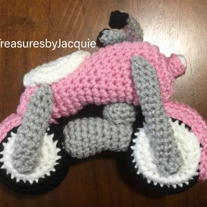 Crocheted Stuffed Motorcycle Toy: Interactive Pretend Play - Etsy