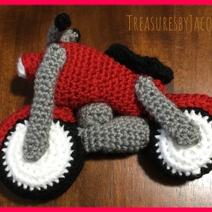 Crocheted Stuffed Motorcycle Toy: Interactive Pretend Play - Etsy