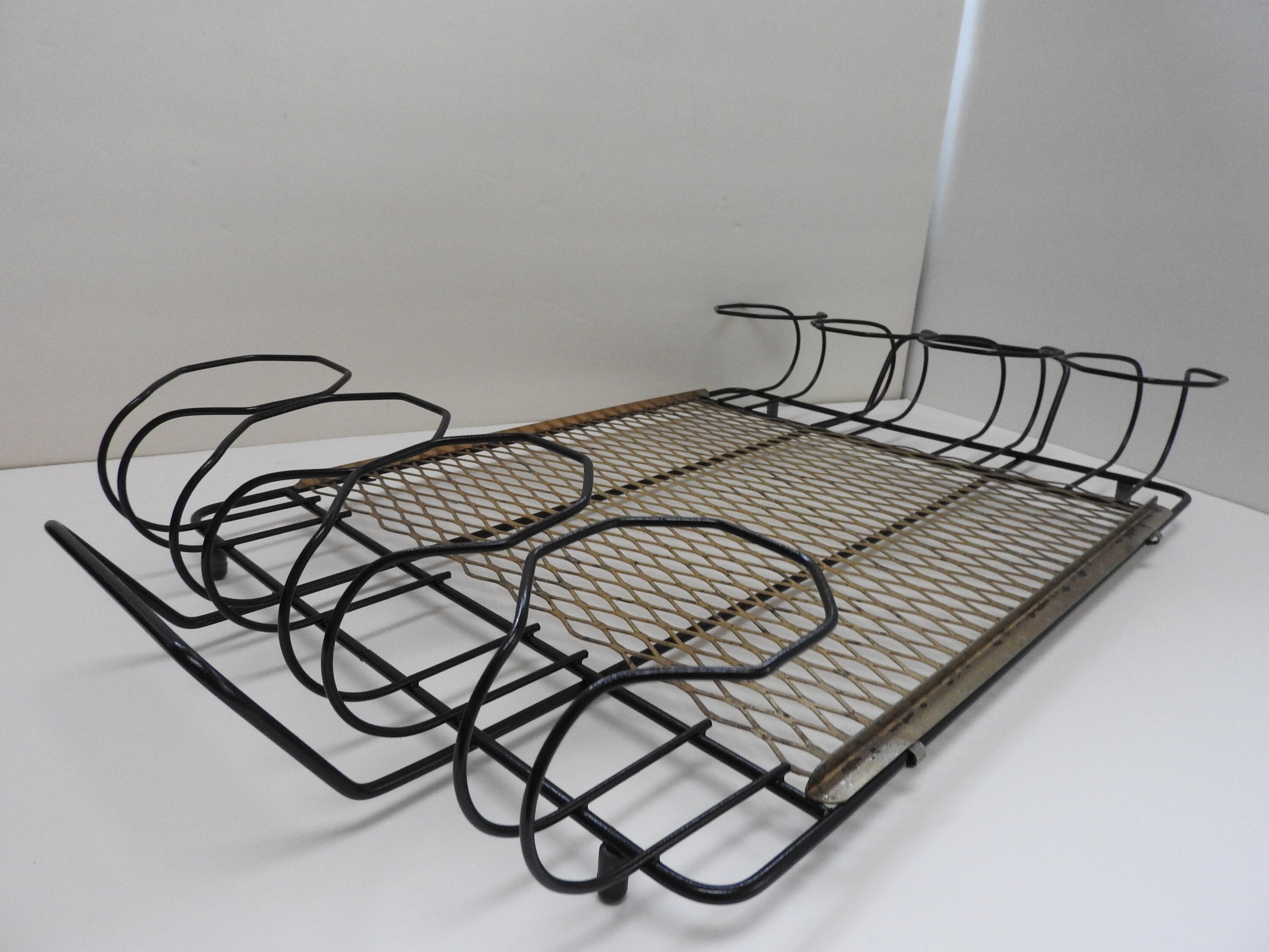 Rare Vintage MCM Metal Mesh Serving Tray - Etsy