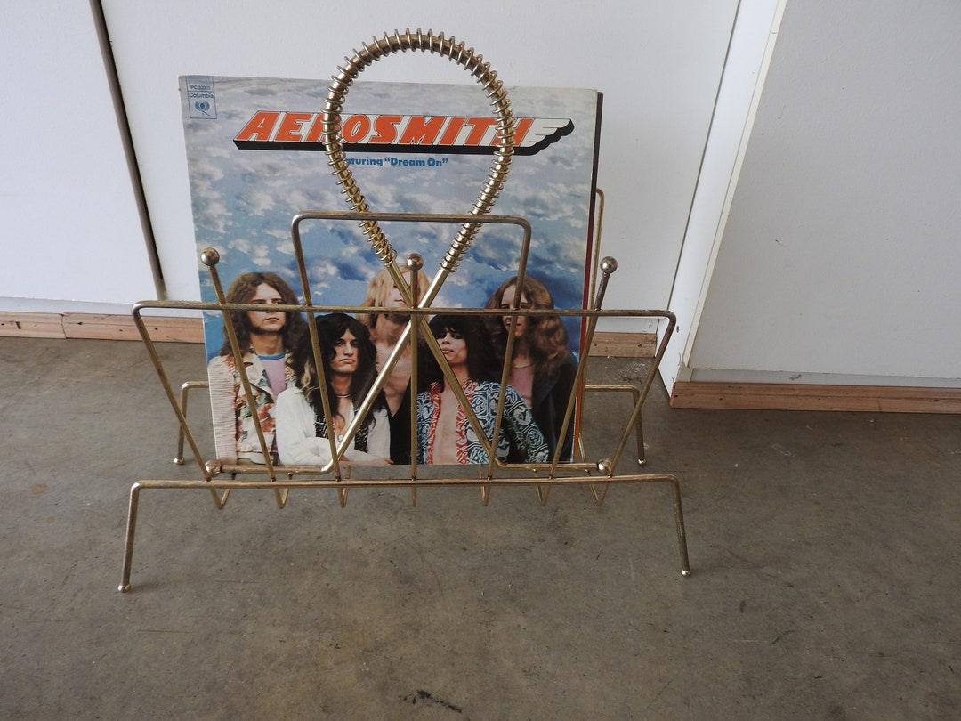 Vintage Brass MCM Magazine/album Rack - Etsy