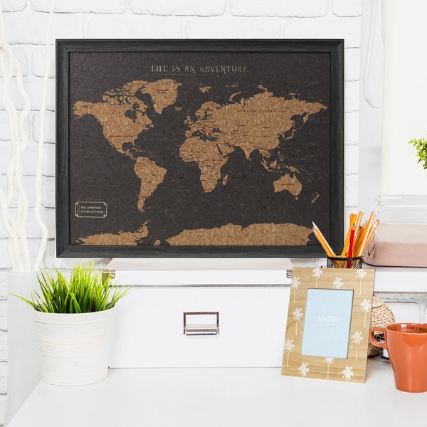 World Map Pin Board - Etsy UK
