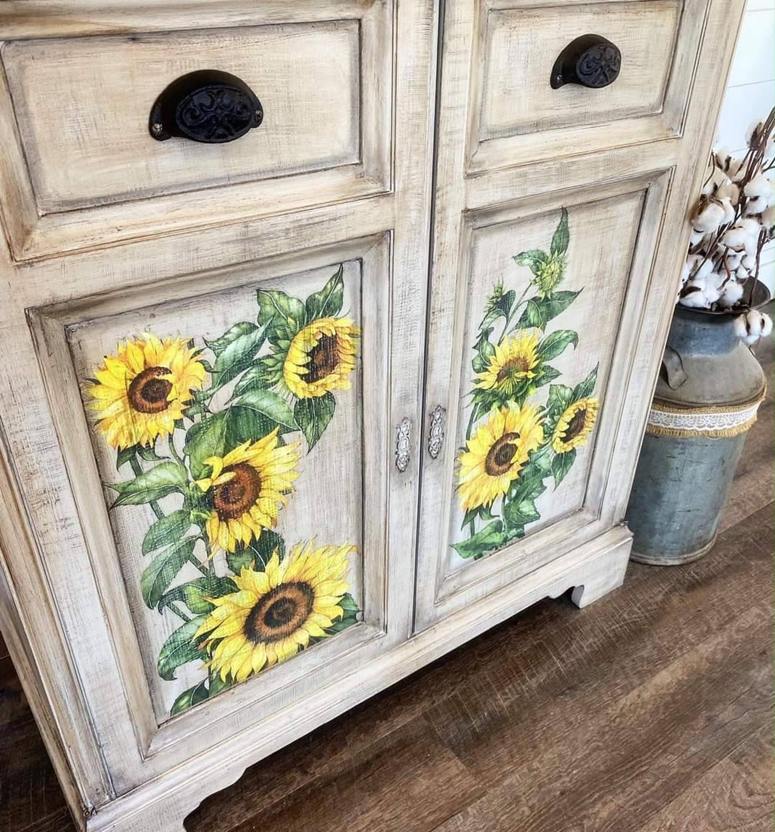 Sunflower Re-design With Prima Decor Transfers Transfer - Etsy UK