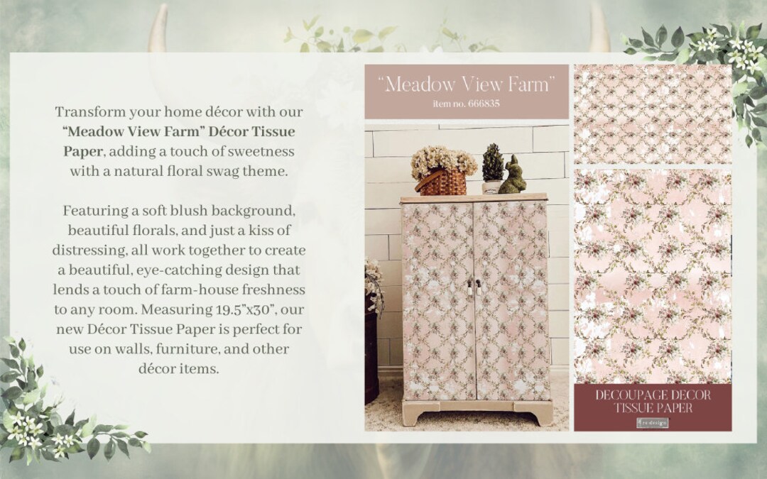 Meadow View Farm Redesign With Prima Decoupage Tissue Paper Pre-order ...