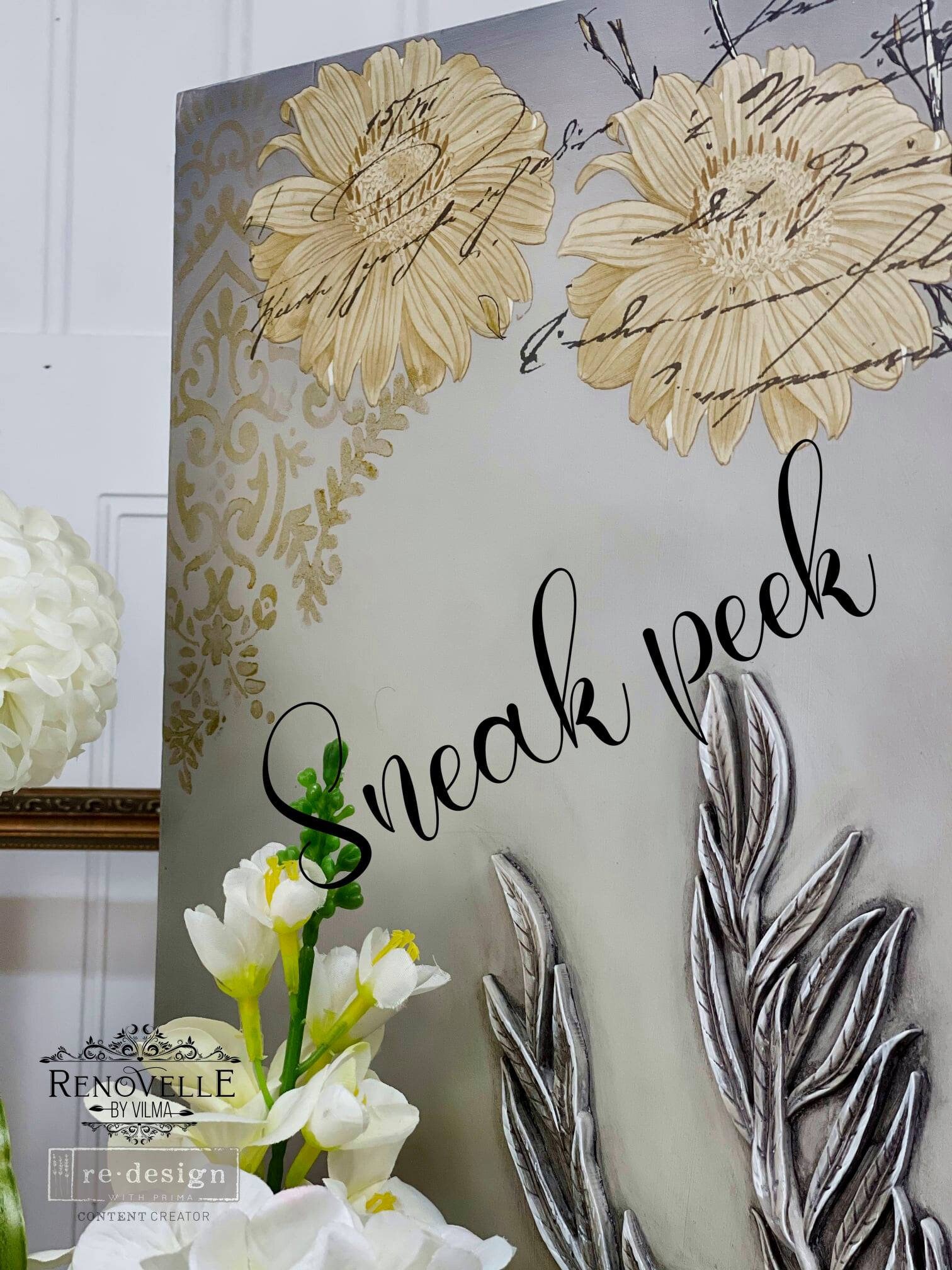 Leafy blossoms Decor Mould Redesign With Prima 8 X 5 20 | Etsy