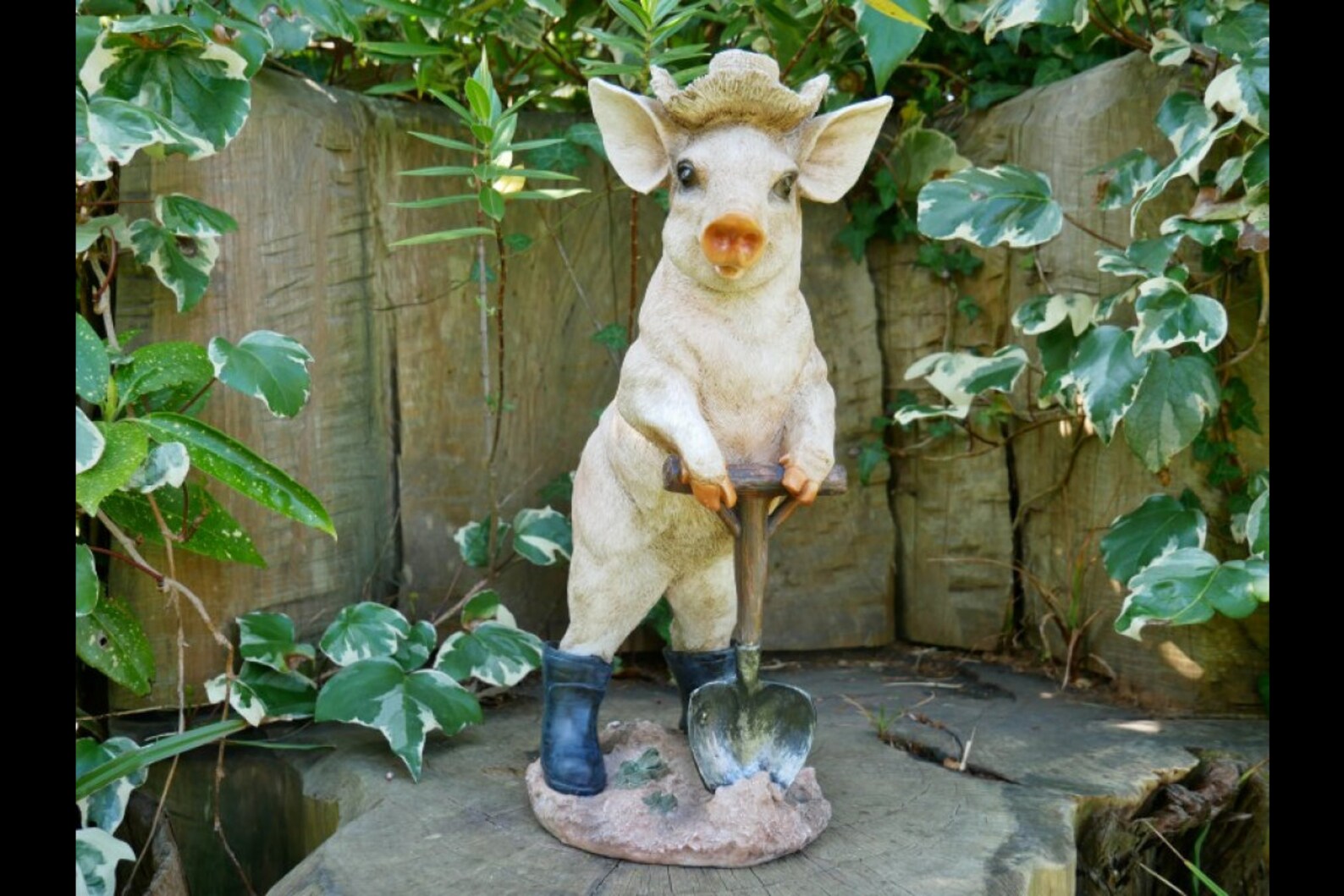 Garden Gnome Pigs Pig With Monocle Pig With Spade Pig With | Etsy