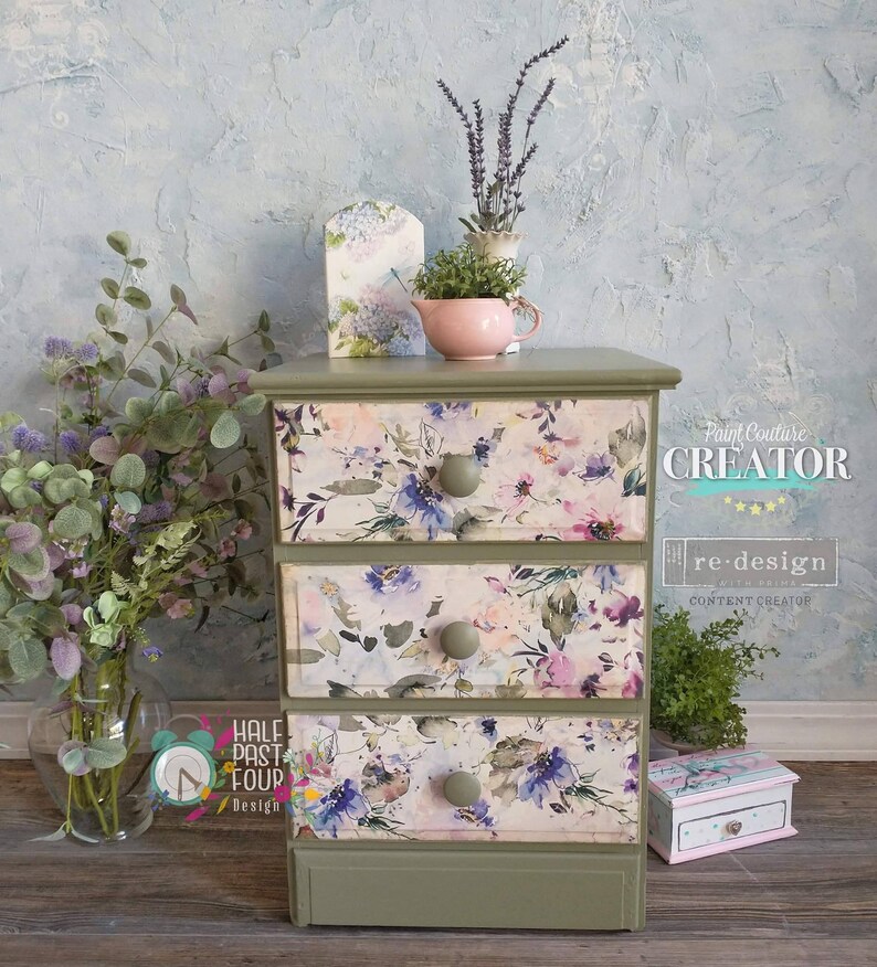 Amethyst Dance Tissue Paper Redesign With Prima 19 | Etsy