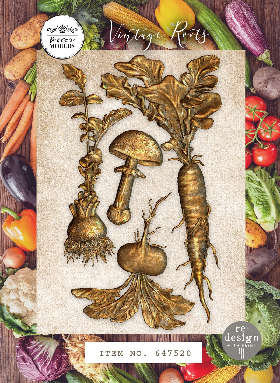 Vintage Roots Decor Mould Redesign With Prima 8 X 5 20 X 13cm - Etsy