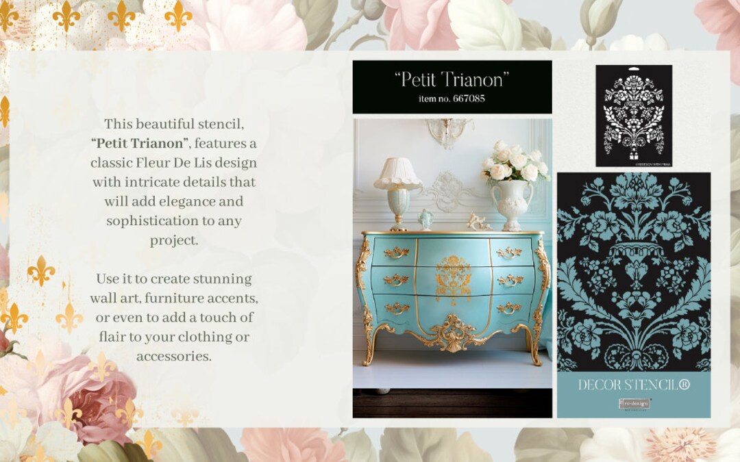 Chapelle Royale Redesign With Prima 3D Decor Stencils 1 Pc, Sheet Size ...