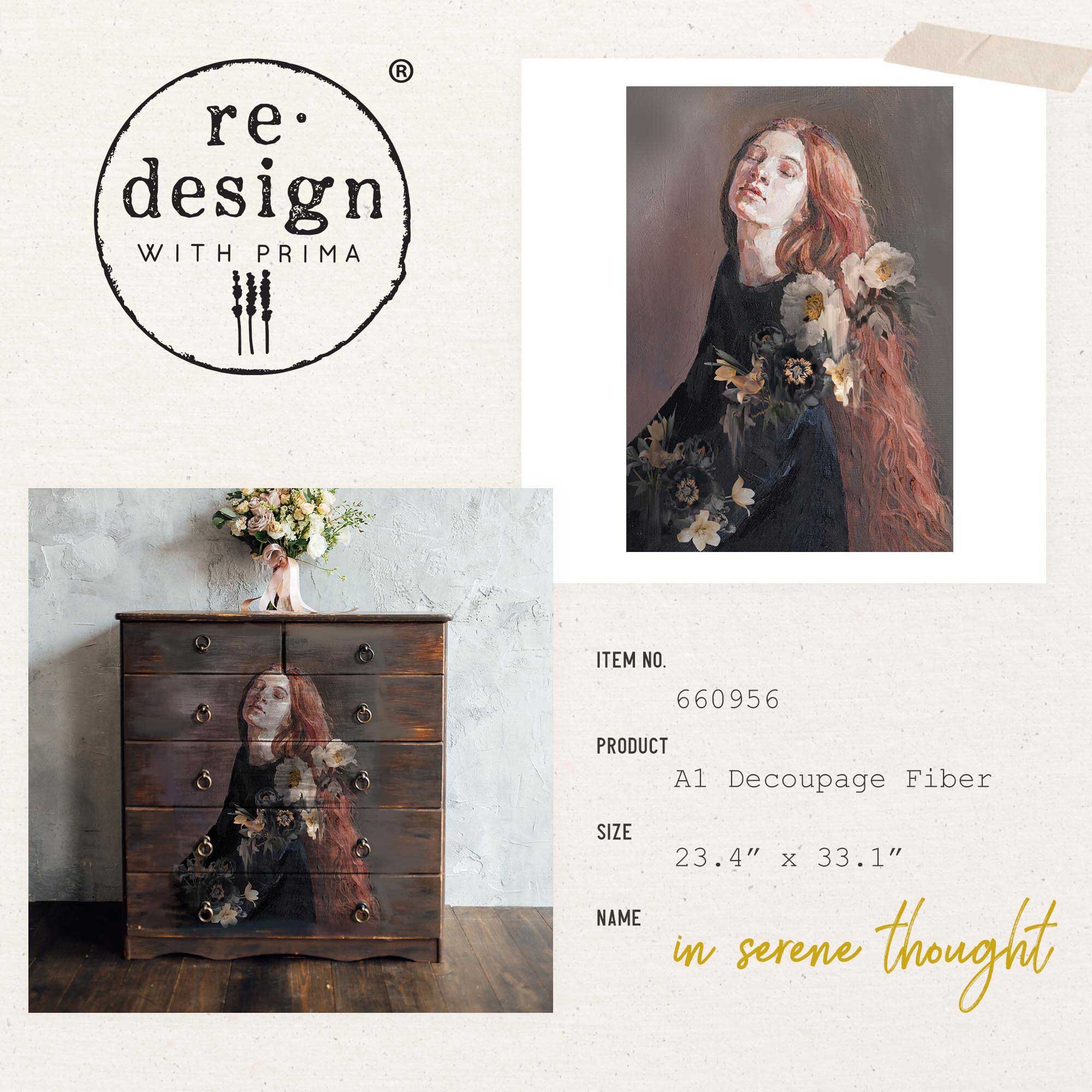 A1 Decoupage Fiber in Serne Thought Redesign With Prima - Etsy UK