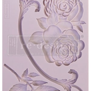 Victorian Rose Decor Mould Redesign With Prima 8 X 5 20 X 13cm - Etsy
