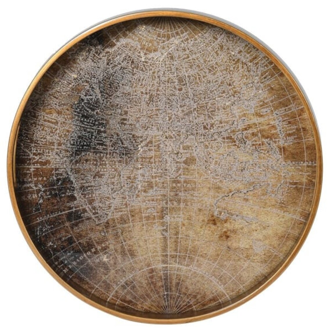 Map Pattern Mirror Tray Serving Tray / Drinks Tray - Etsy UK