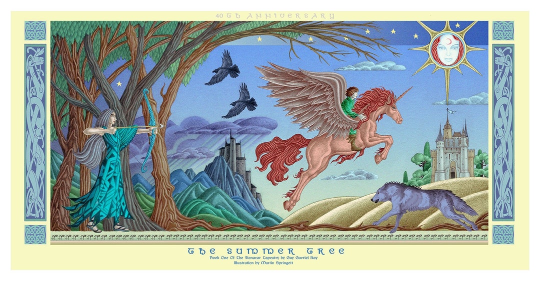 40th Anniversary Summer Tree Unicorn Poster - Etsy