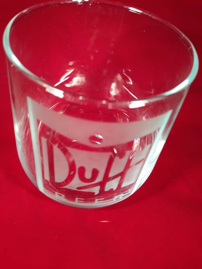 Simpson's Duff Beer Etched Glass - Etsy
