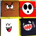 Mario Bros Inspired Character Coasters, Set of 4 Ceramic Hand Painted ...