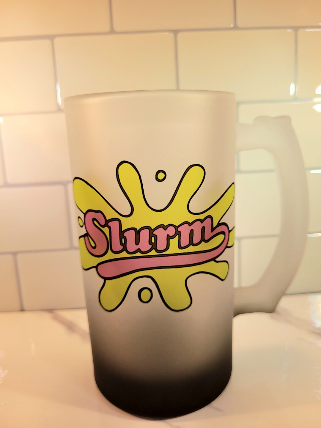 Frosted Futurama Slurm Black Bottomed Beer Mug, 16 Ounce Glass Stein - Etsy