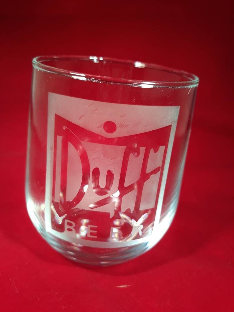 Simpson's Duff Beer Etched Glass - Etsy