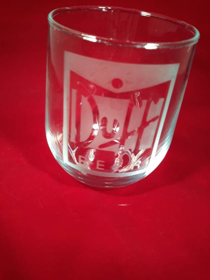 Simpson's Duff Beer Etched Glass - Etsy