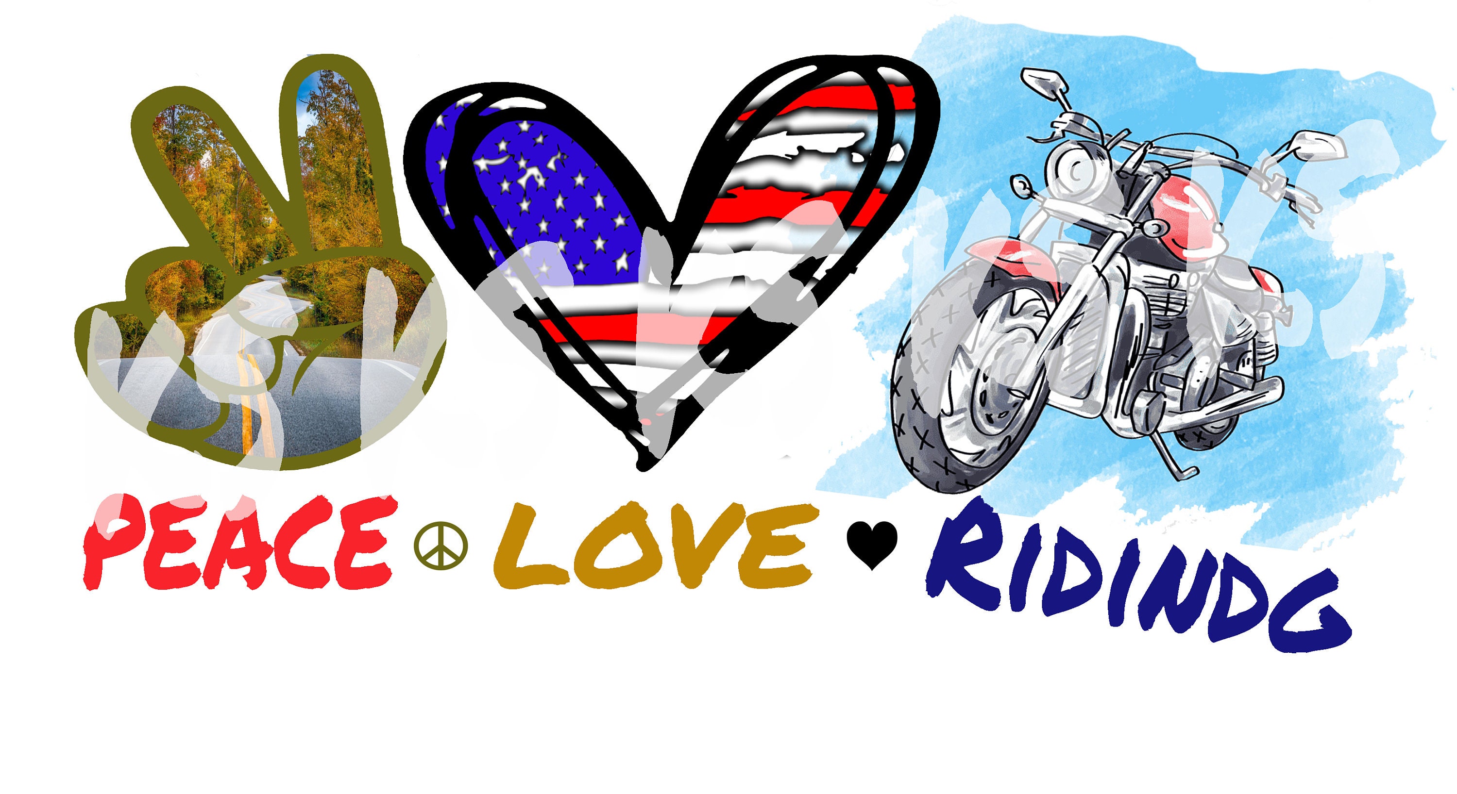 Sublimation Love Peace Riding, Peace Love Png, Love Png, Peace Png ...