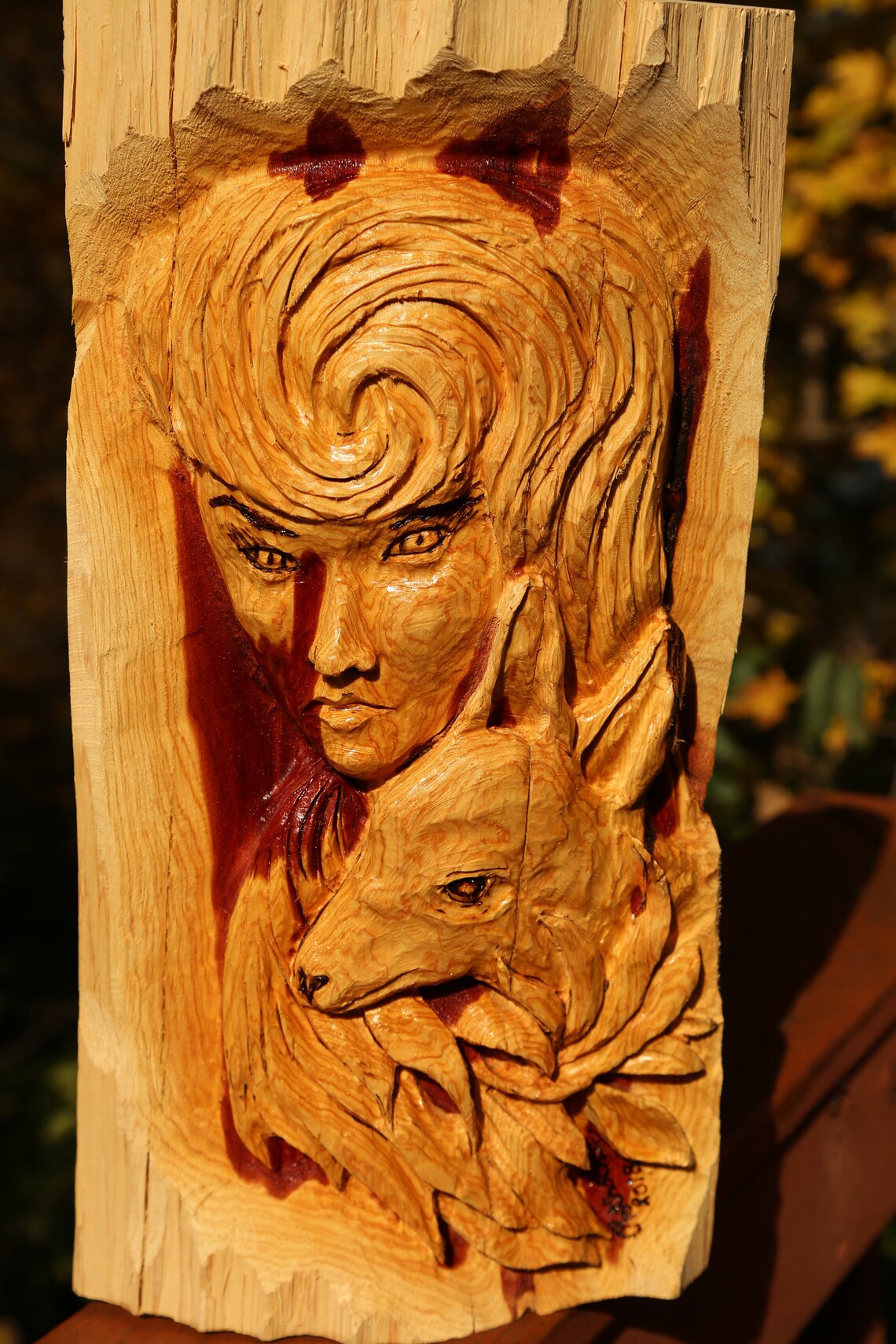 Wood Carving - Princess With Fawn - Etsy