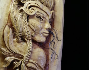 Lady Wood Carving | Etsy