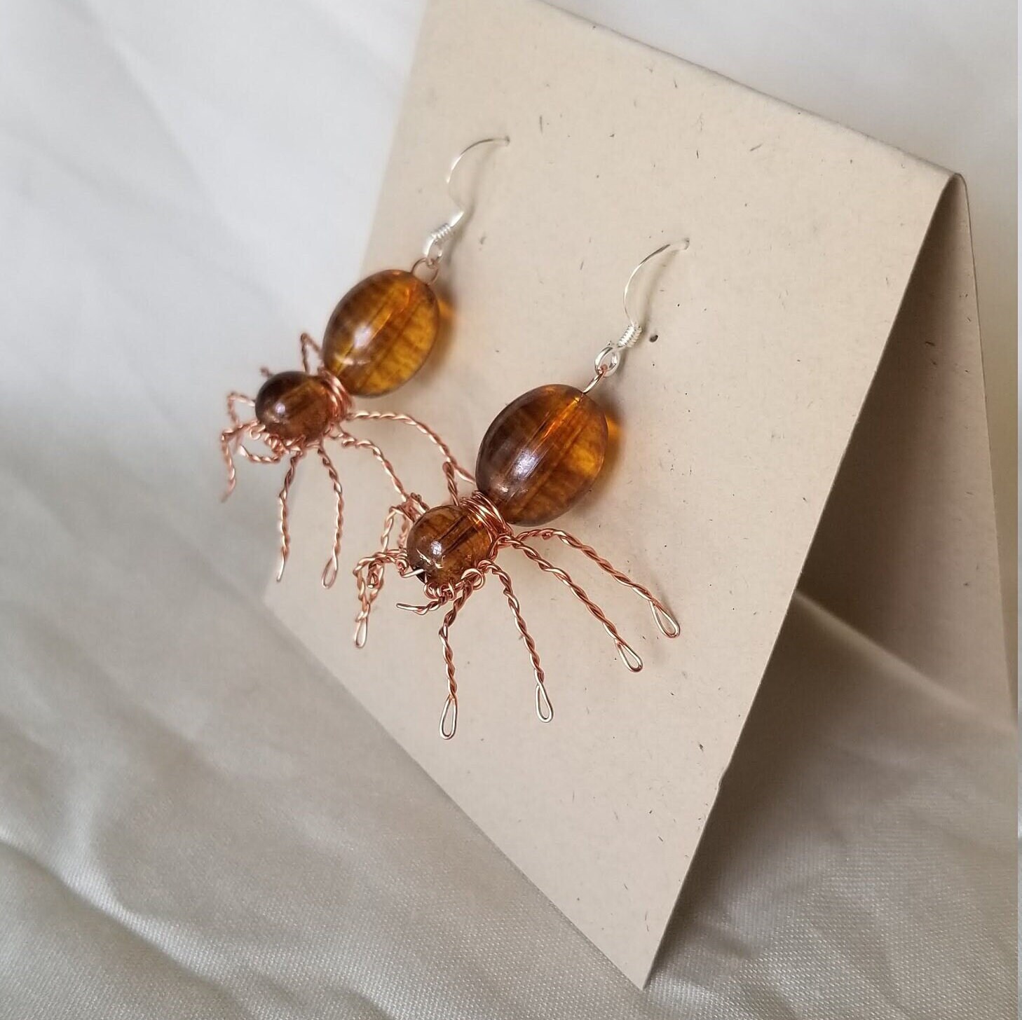 ARACHNID Wire Spider Earrings - Etsy UK