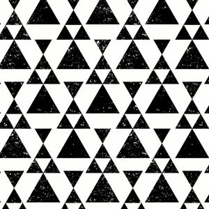 Grunge Black & off White Triangles Wallpaper/ Removable Wallpaper ...