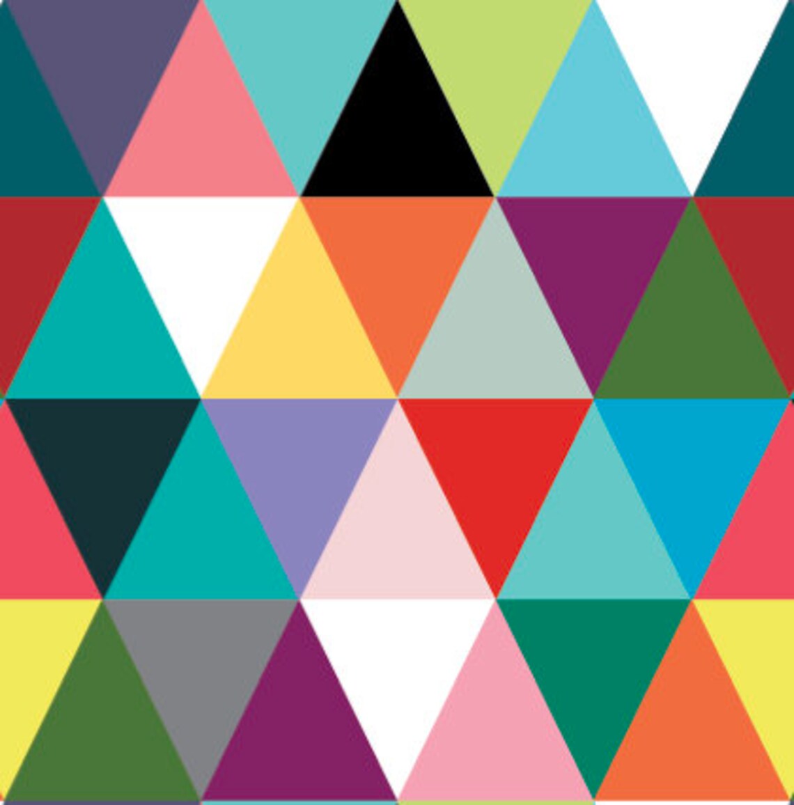 Remixed Vibrant Modern Triangles Wallpaper/ Removable Wallpaper ...