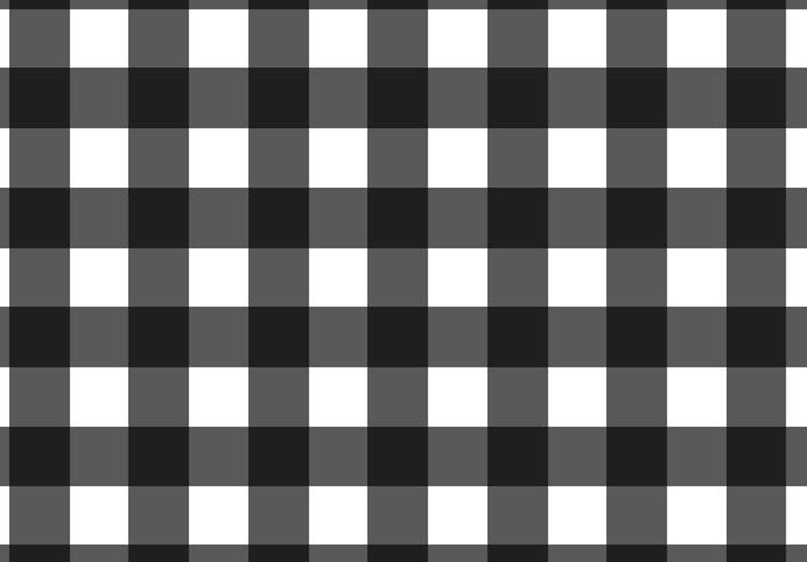 Wallpaper Plaid Black/ XL Buffalo Check Black and White - Etsy