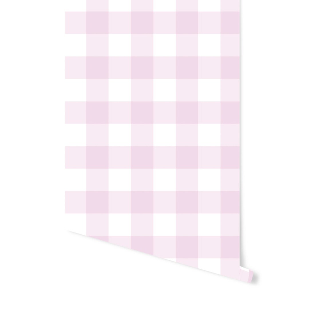 Bubblegum Pink Check Wallpaper WW2335 - Etsy