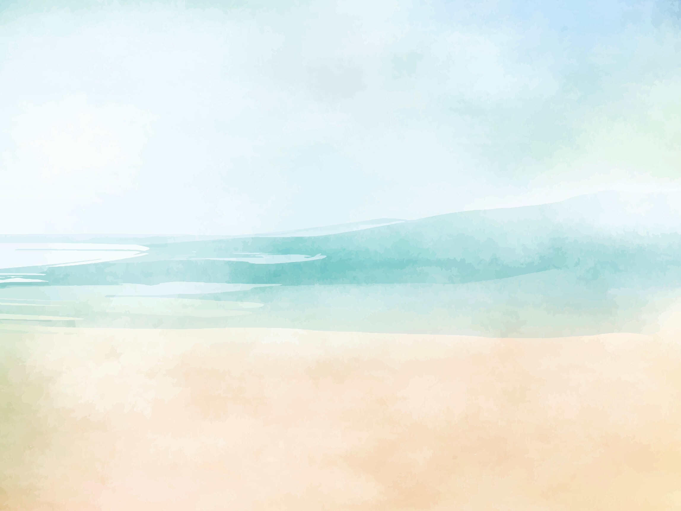 Beach Ombre Peel and Stick Wallpaper/ Beach Watercolor Ombre Wallpaper ...