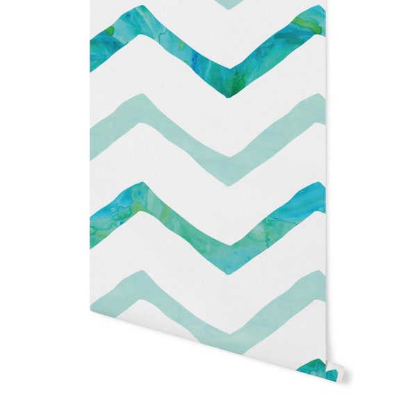 Teal Chevron - Etsy