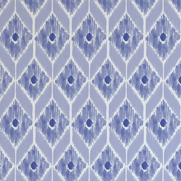 Blue Ikat Wallpaper - Etsy