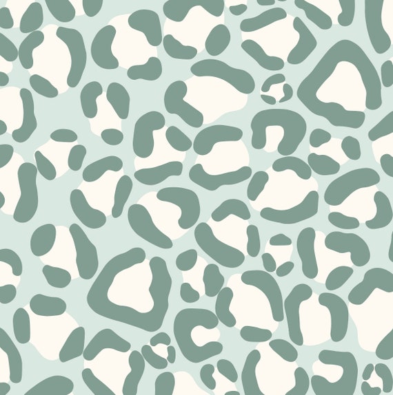 Green Giraffe Print Wallpaper