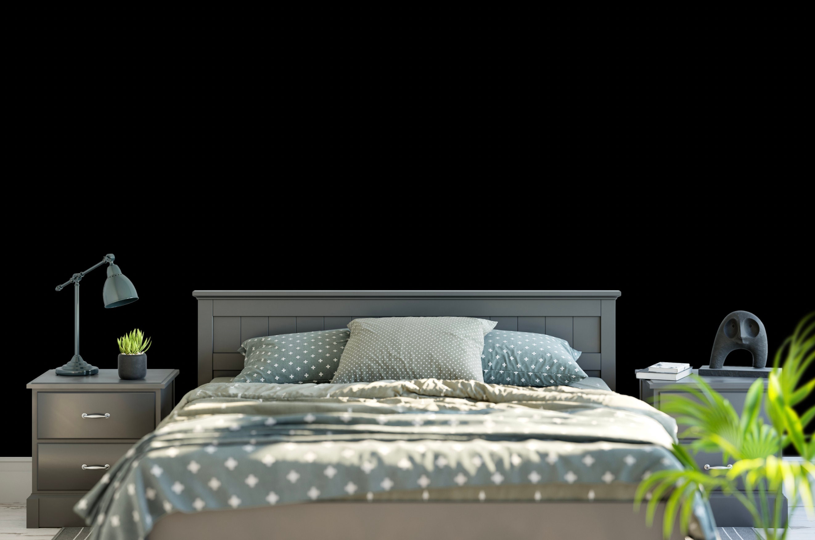 Wallpaper Black/ Deep Black Solid Color Wallpaper/ Removable - Etsy