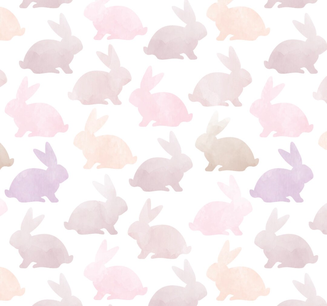 Kids Nursery Wallpaper Pink/ Pink Bunny Wallpaper/ Removable/ Peel and ...