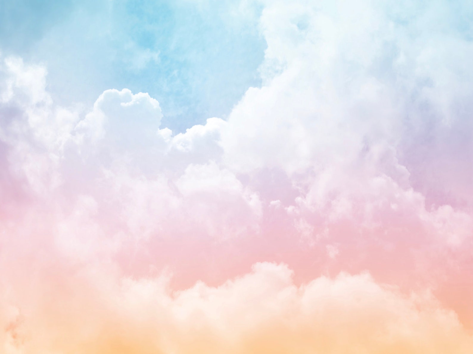 Wallpaper Ombre Cloud Rainbow Pastel/ Peel and Stick - Etsy