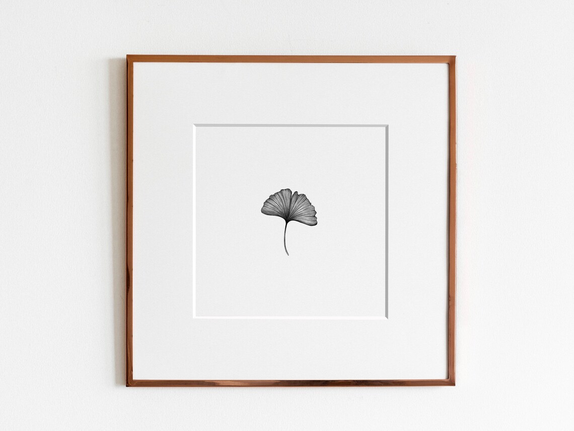 Ginkgo Leaf ginkgo Biloba Botanical Art Print Maidenhair | Etsy Canada