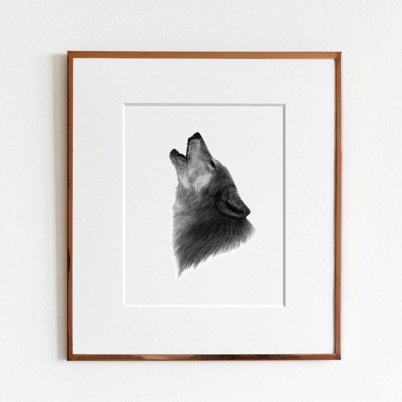 Gray Wolf Art - Etsy